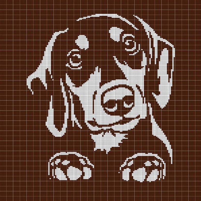 Dachshund 3 Crochet Afghan Pattern Graph - Etsy
