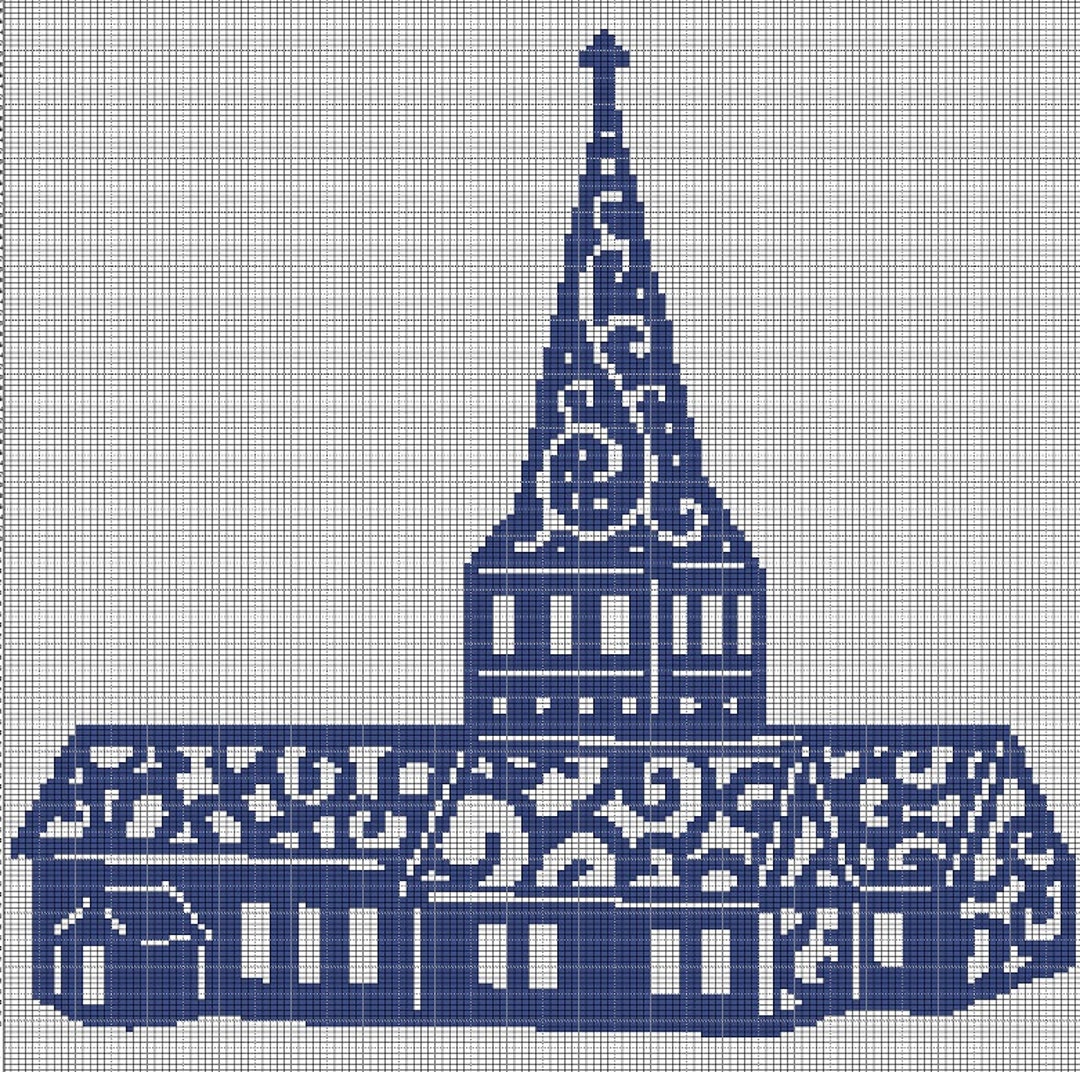 Church Crochet Afghan Pattern Graph - Etsy