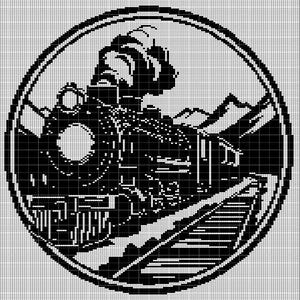 Train 8 Crochet Afghan Pattern Graph - Etsy