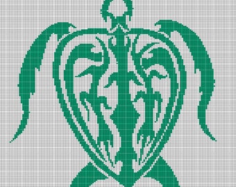 Peace Turtle Crochet Afghan Pattern Graph - Etsy