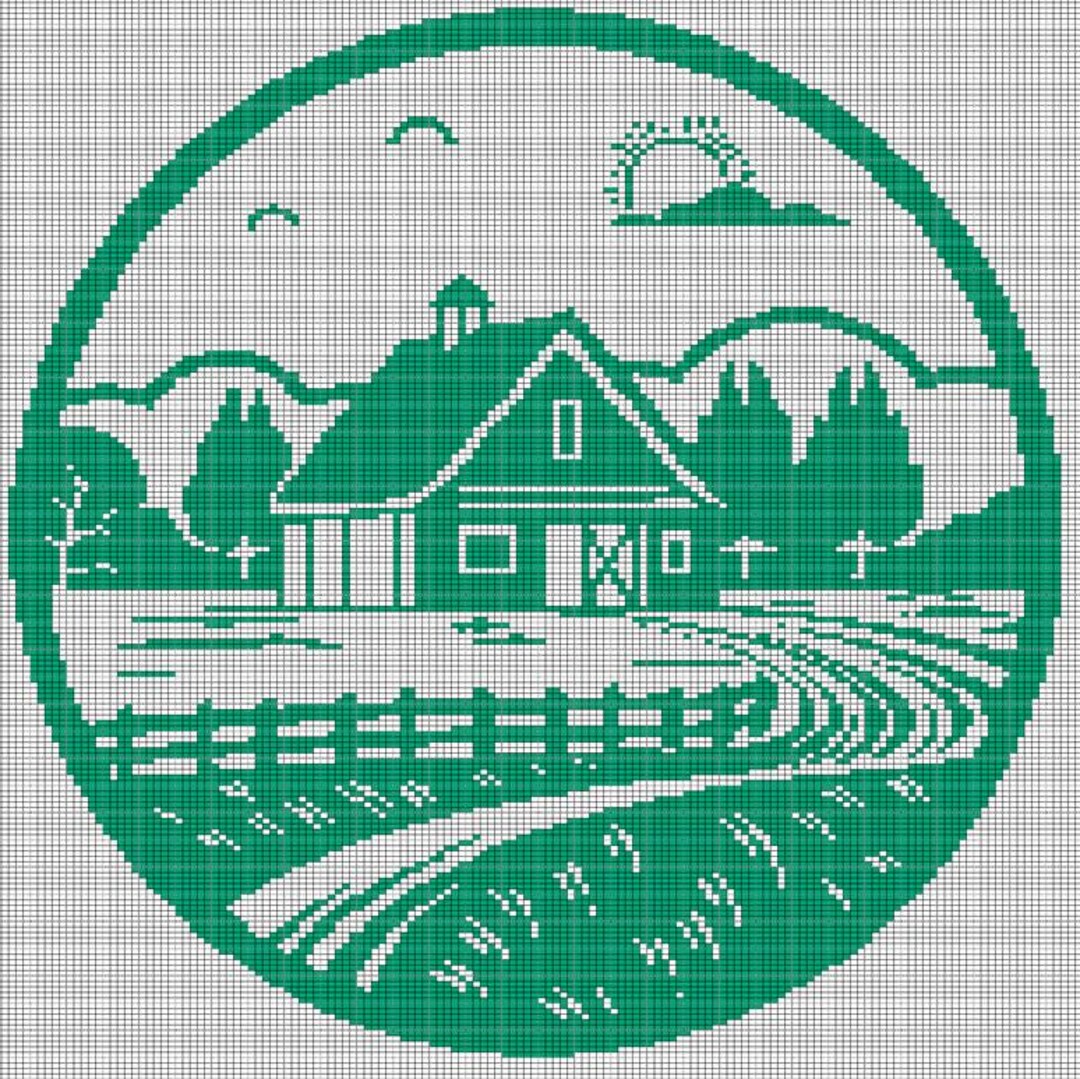 Farm 3 Crochet Afghan Pattern Graph - Etsy