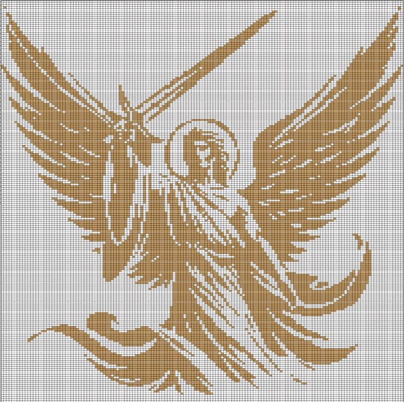 Angel 7 Crochet Afghan Pattern Graph - Etsy