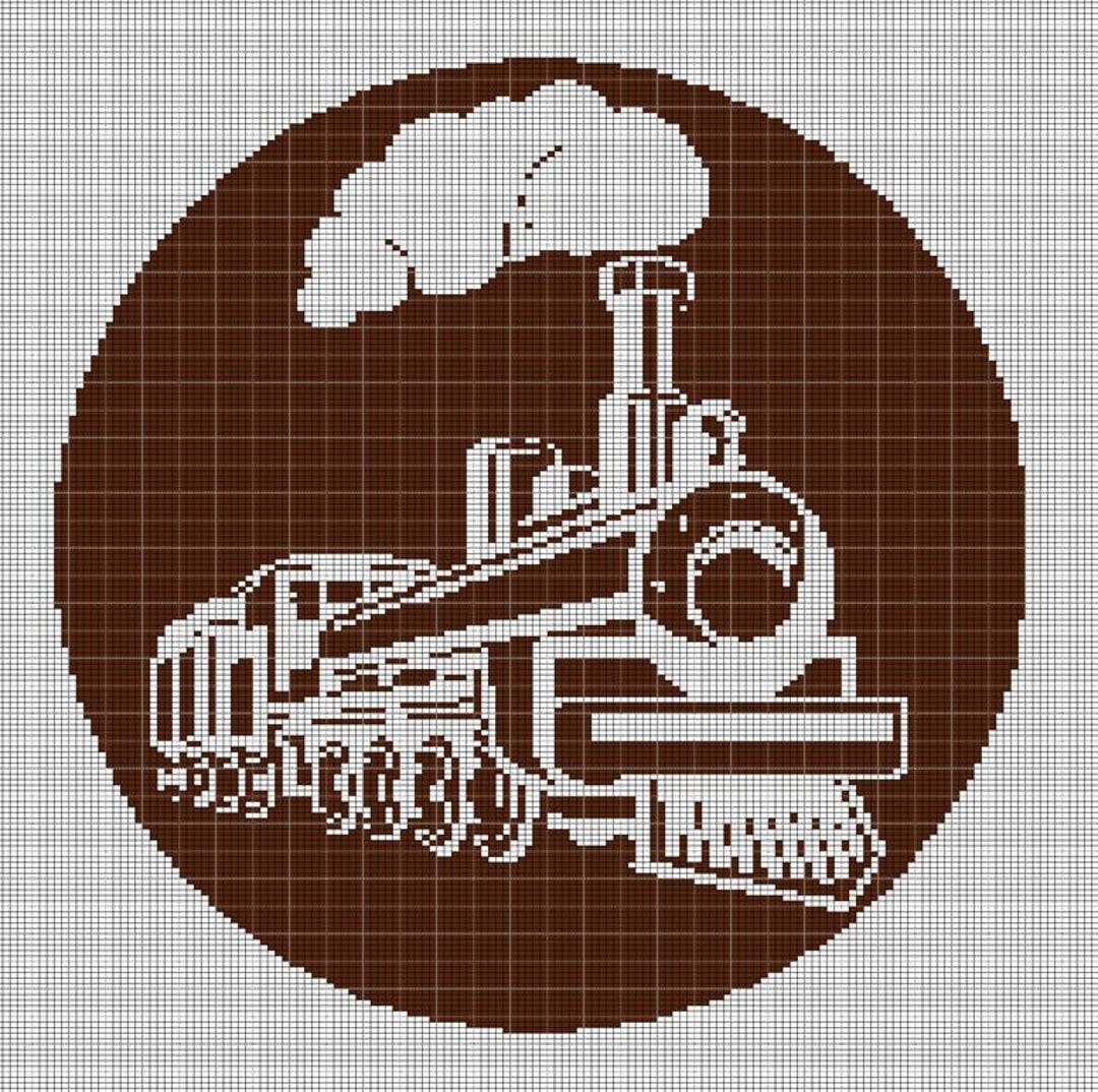 Train 6 Crochet Afghan Pattern Graph - Etsy