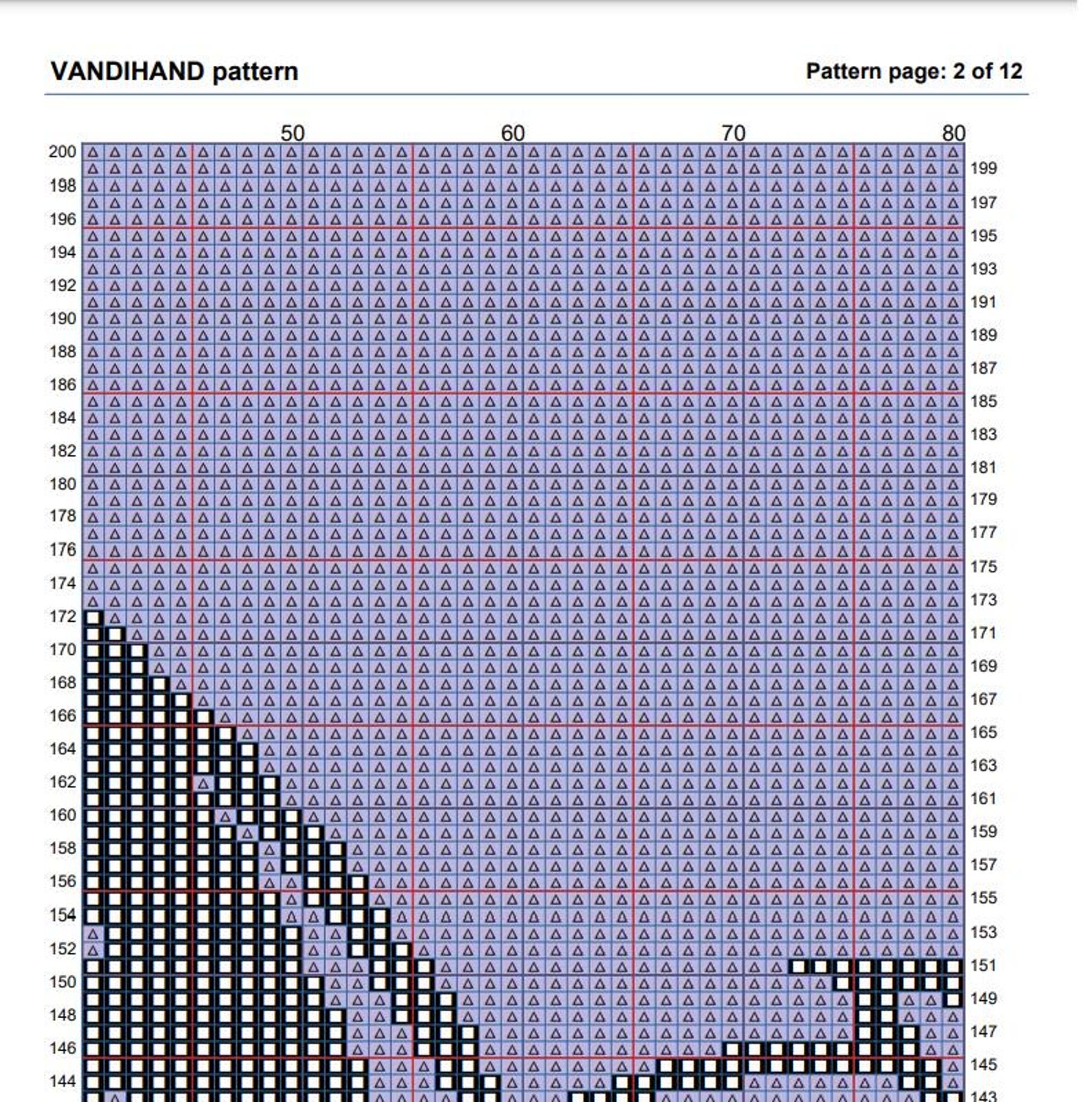 Little Bat 2 Crochet Afghan Pattern Graph - Etsy