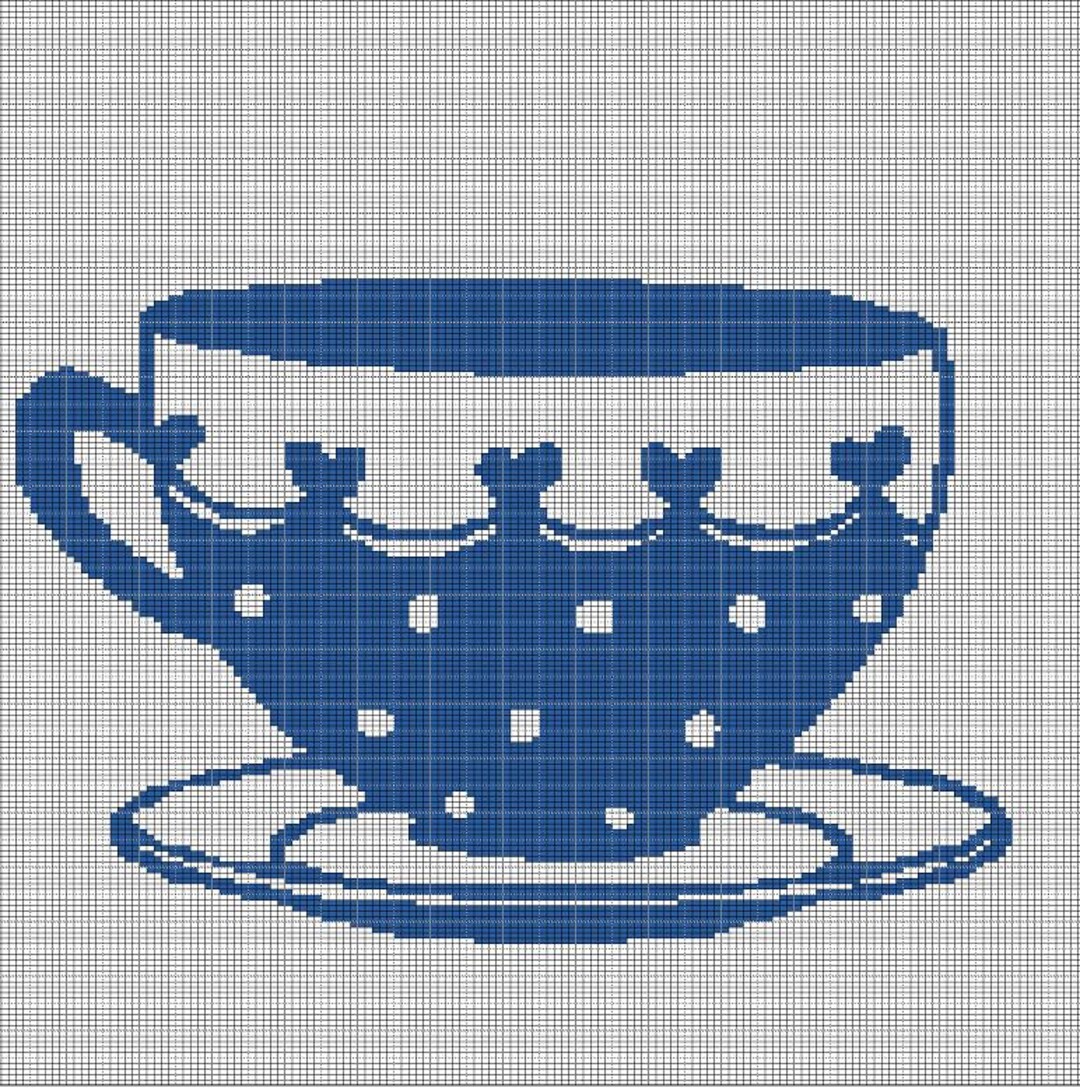 Cup of Tea Crochet Afghan Pattern Graph - Etsy