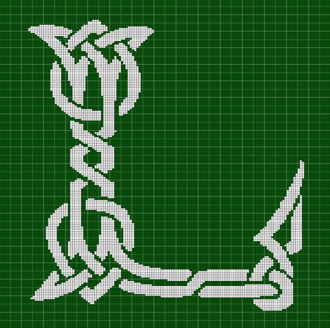 Celtic L Crochet Afghan Pattern Graph - Etsy