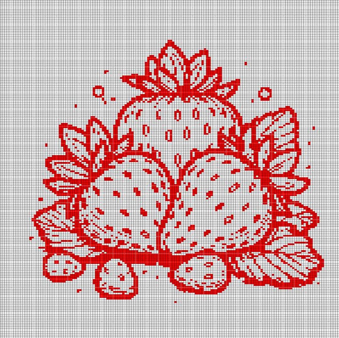 Strawberries Crochet Afghan Pattern Graph - Etsy