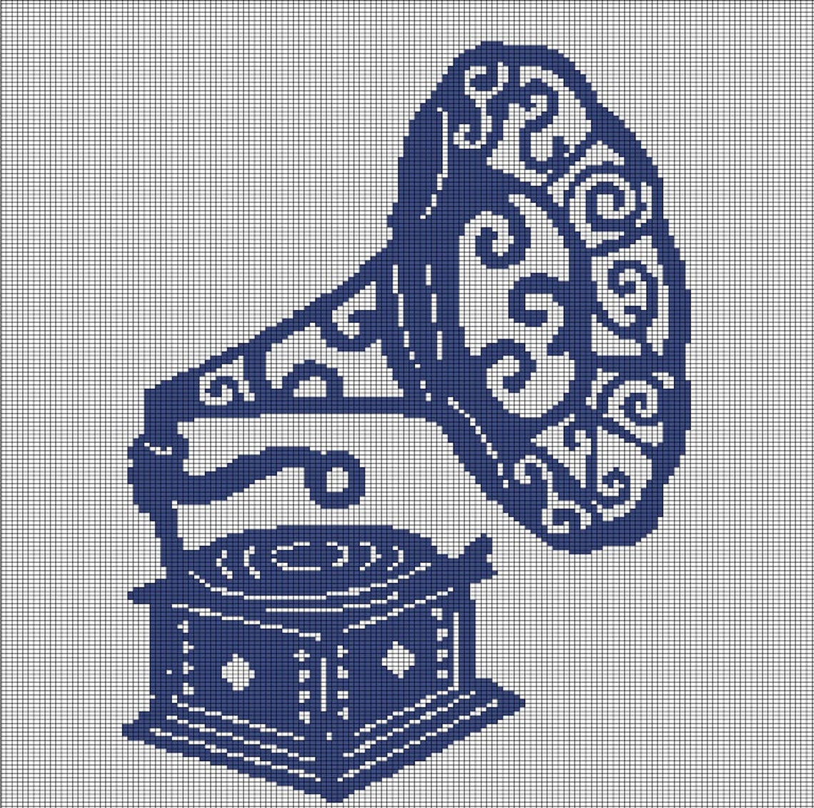 Gramonfon Crochet Afghan Pattern Graph - Etsy