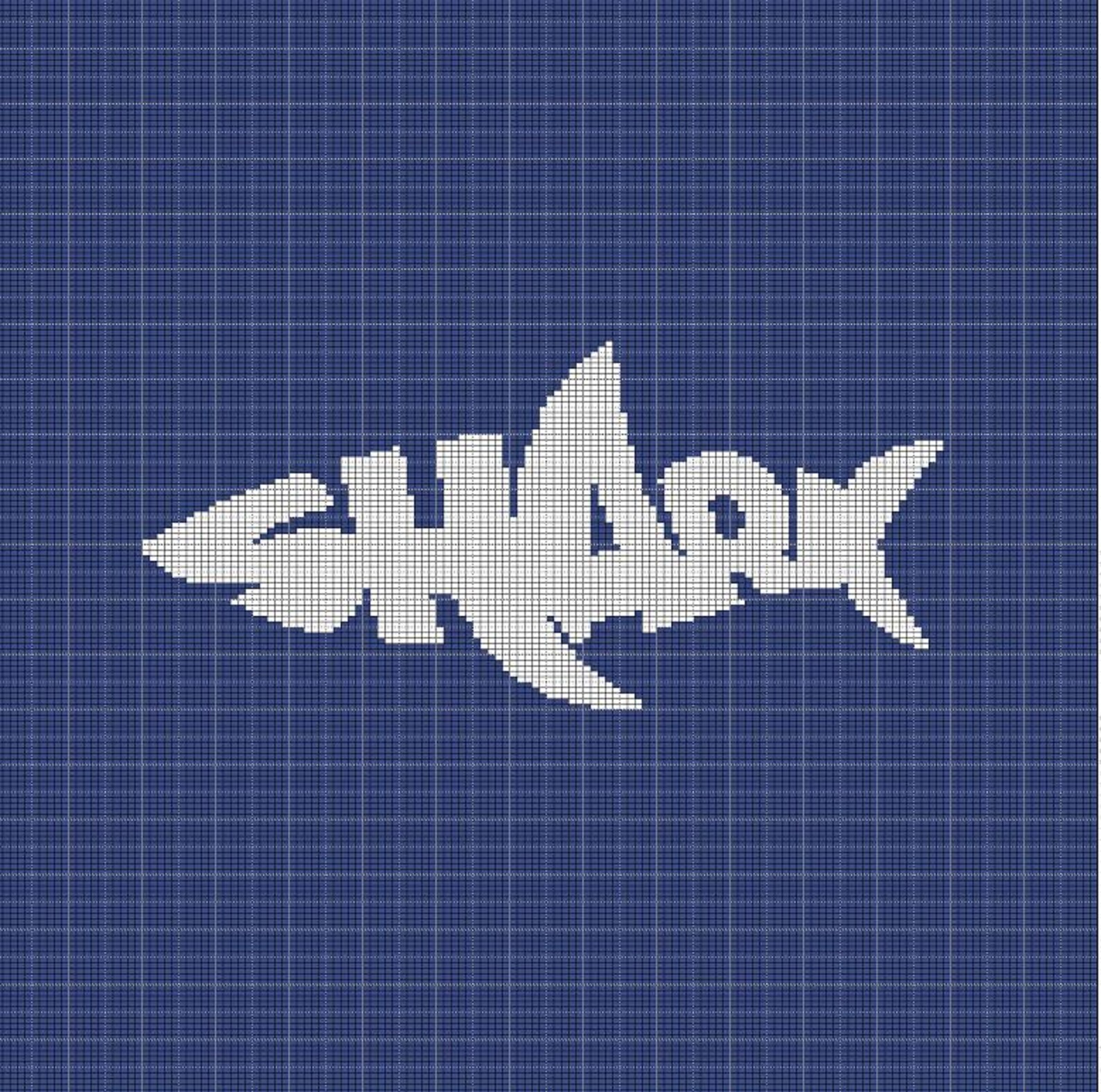 Shark 7 Crochet Afghan Pattern Graph - Etsy