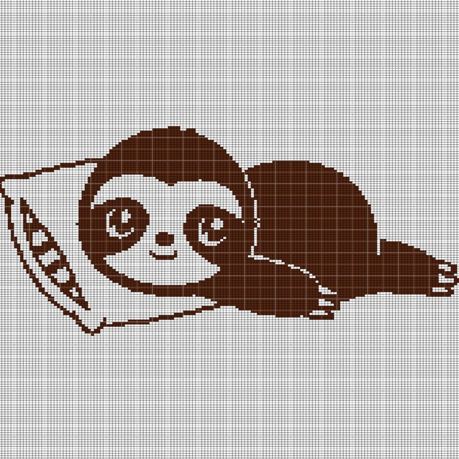 Sloth 4 Crochet Afghan Pattern Graph - Etsy