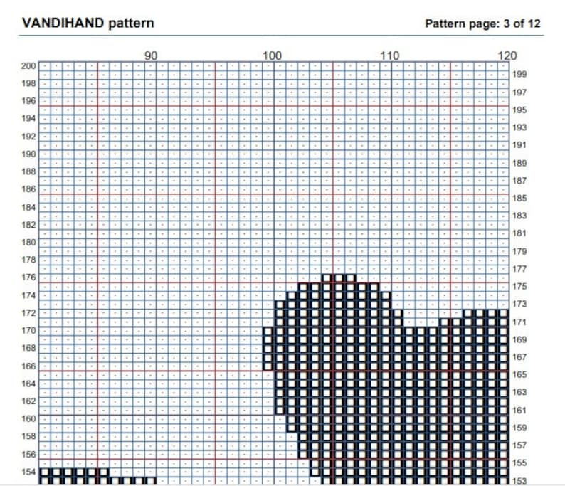 Sweet Puppy Crochet Afghan Pattern Graph - Etsy