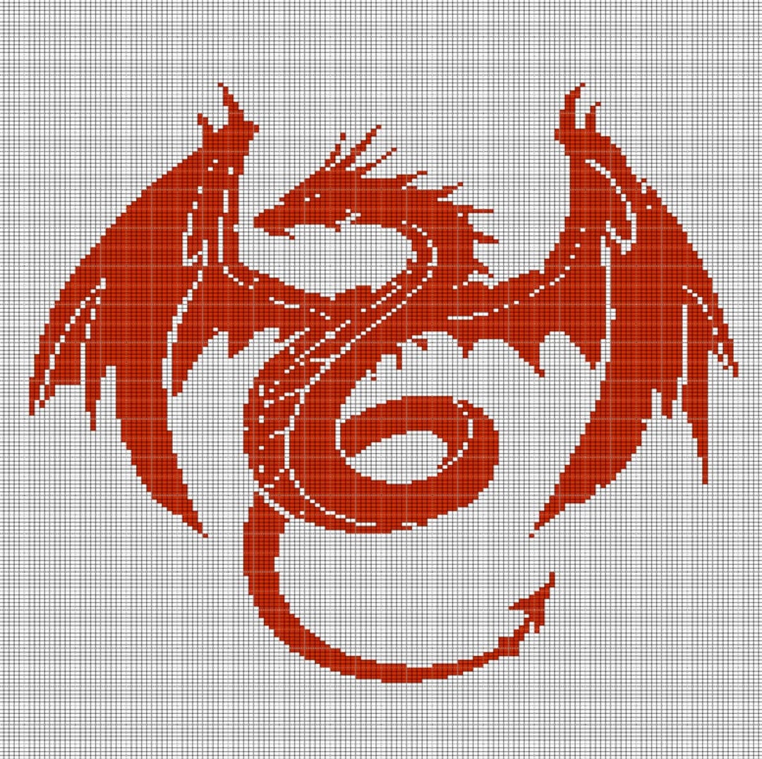 Red Dragon 3 Crochet Afghan Pattern Graph - Etsy