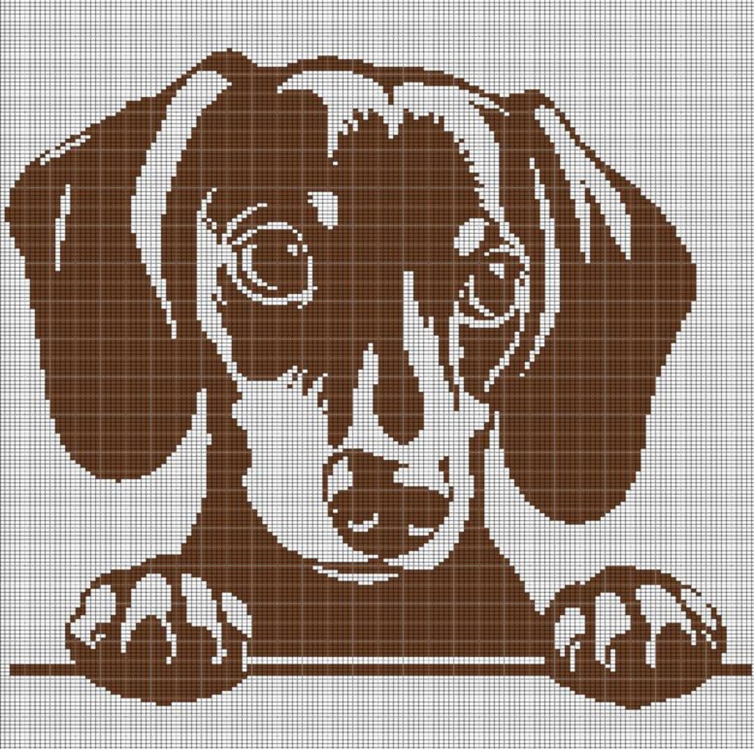 Little Dachshund 2 Crochet Afghan Pattern Graph - Etsy