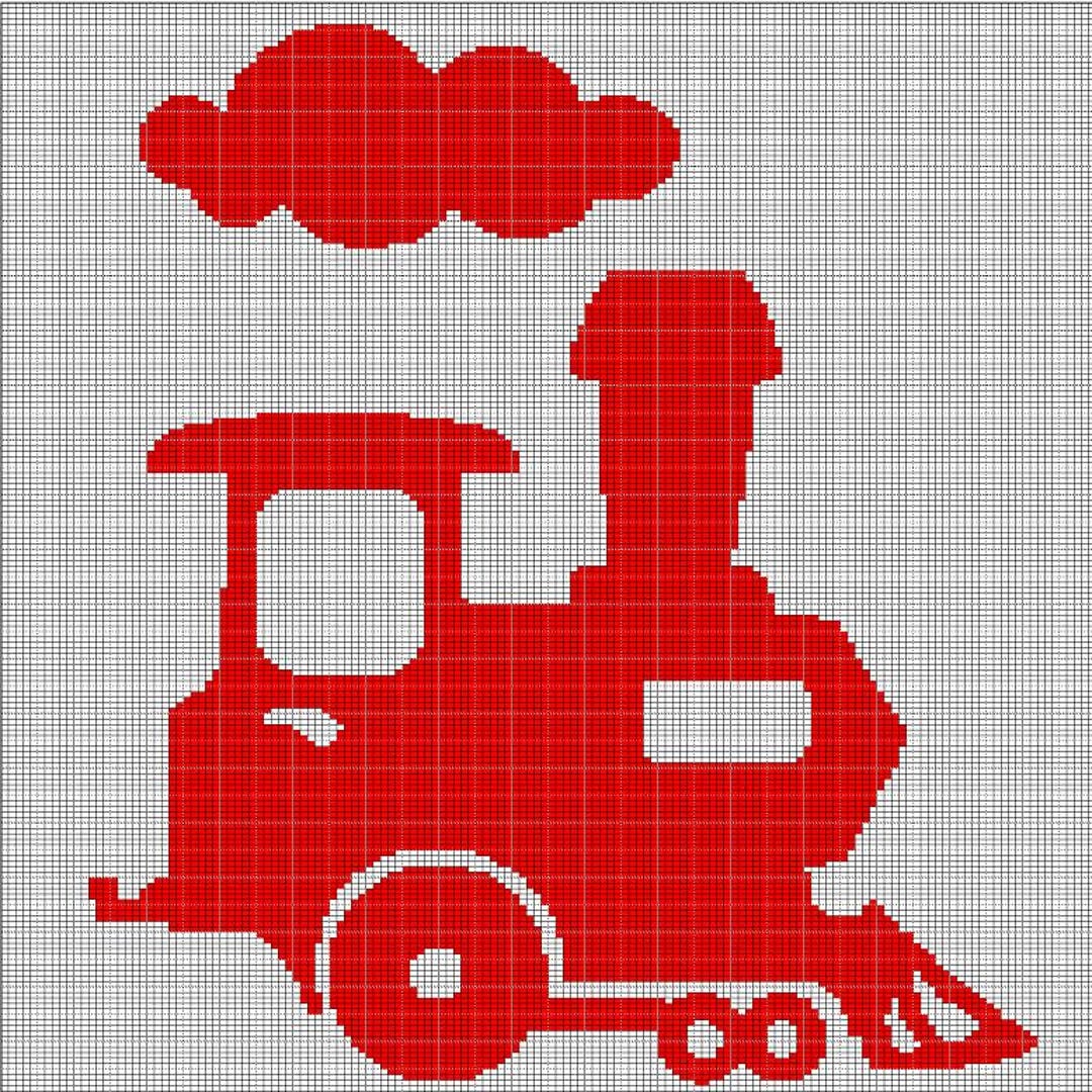 Train Crochet Afghan Pattern Graph - Etsy