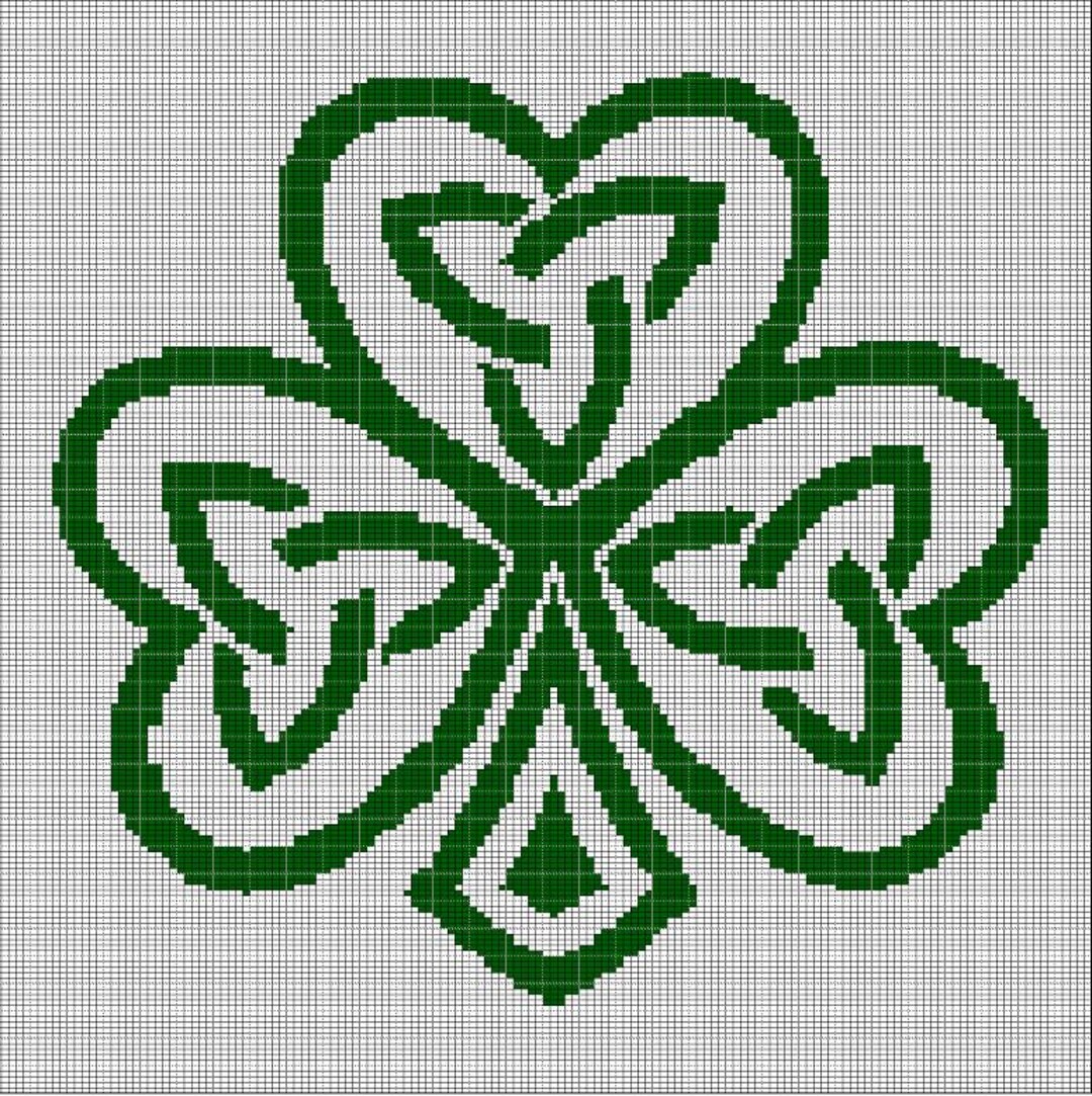 Celtic Clover 2 Crochet Afghan Pattern Graph - Etsy
