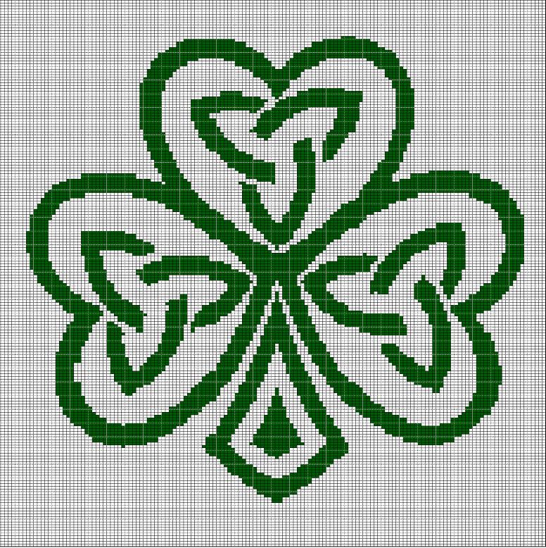 Celtic Clover 2 Crochet Afghan Pattern Graph - Etsy