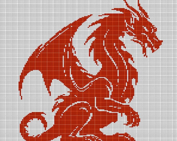 Welsh Flag, Crochet Blanket Pattern, Row by Row, Single Crochet ...