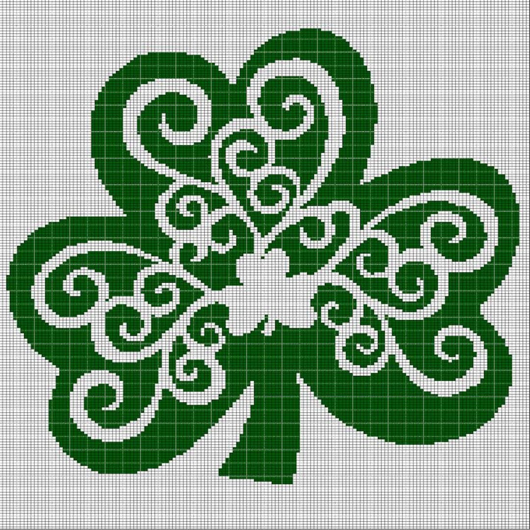 Celtic Clover 3 Crochet Afghan Pattern Graph - Etsy