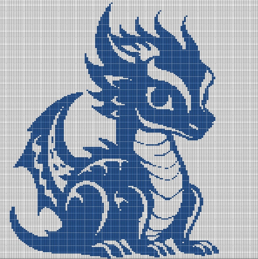 Little Dragon Crochet Afghan Pattern Graph - Etsy