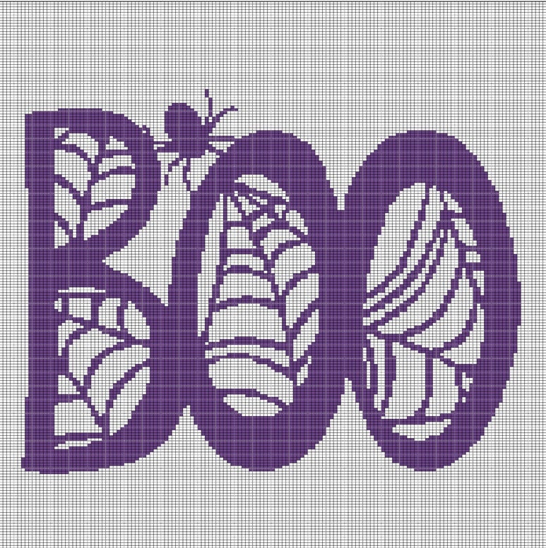 Boo Crochet Afghan Pattern Graph - Etsy
