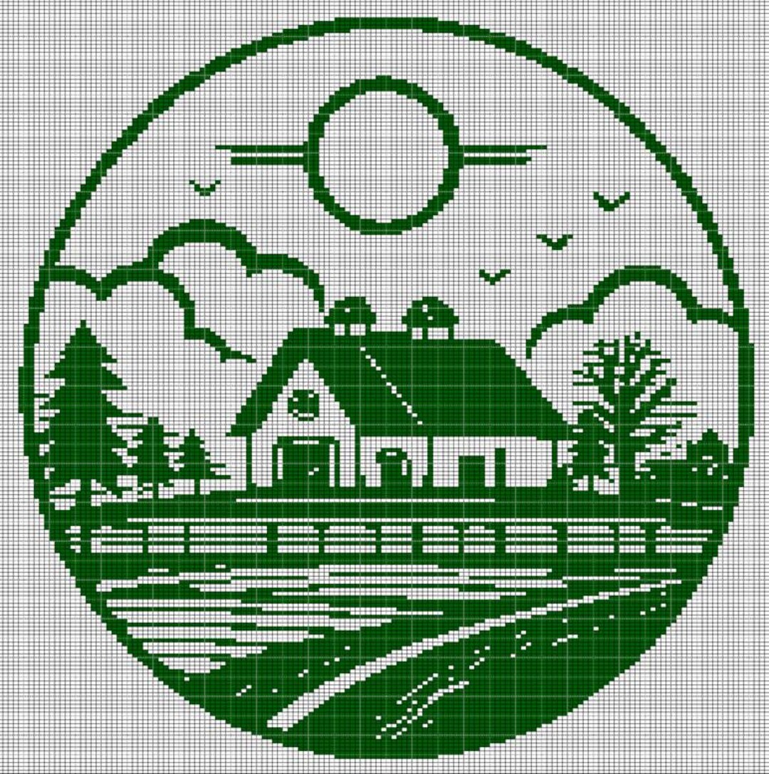 Farm Crochet Afghan Pattern Graph - Etsy
