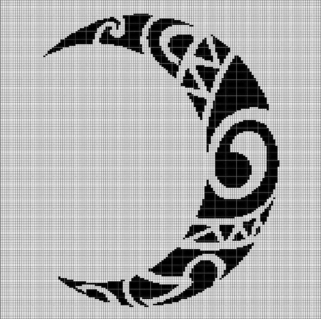 Maori Moon Crochet Afghan Pattern Graph - Etsy