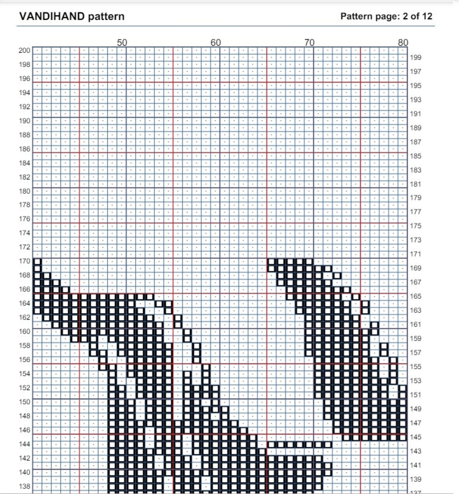 Dog Head 16 Crochet Afghan Pattern Graph - Etsy