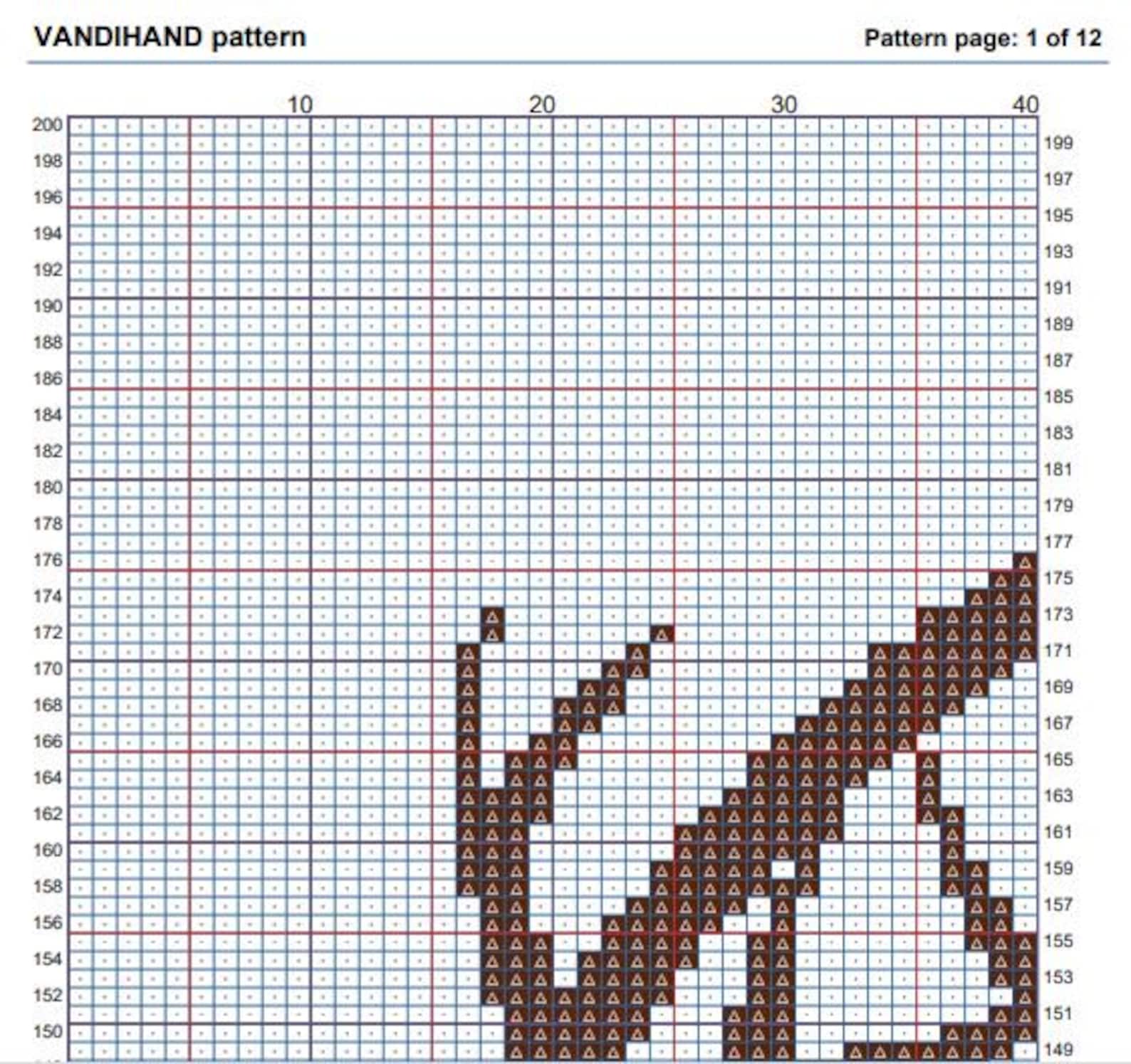 Deer on Mountains Crochet Afghan Pattern Graph - Etsy