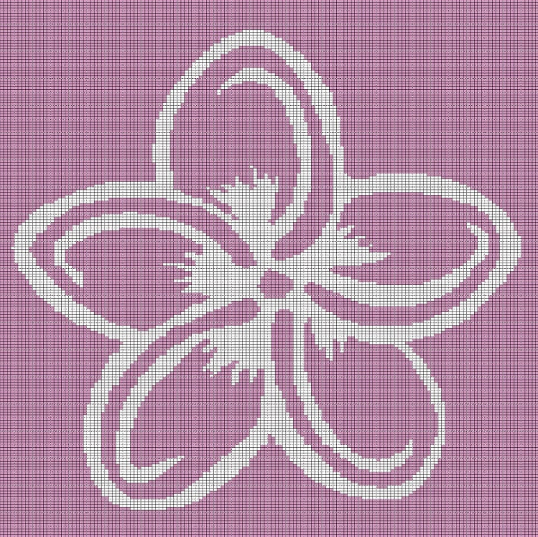 Flower 5 Crochet Afghan Pattern Graph - Etsy