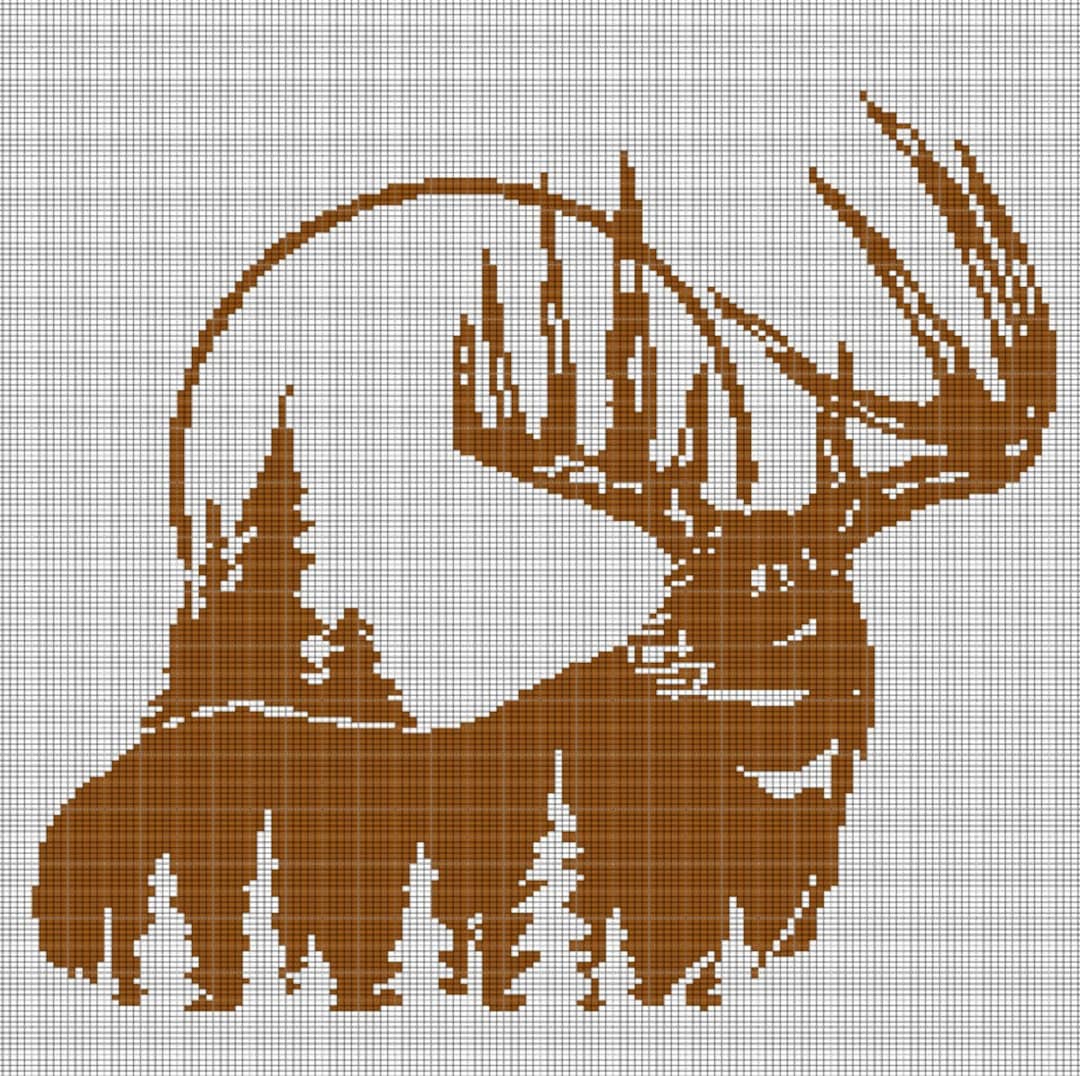 Deer 7 Crochet Afghan Pattern Graph - Etsy