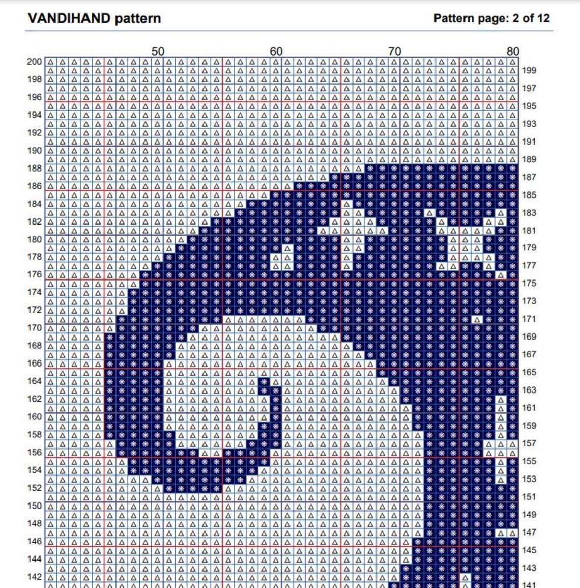 Winter Gnome Crochet Afghan Pattern Graph - Etsy