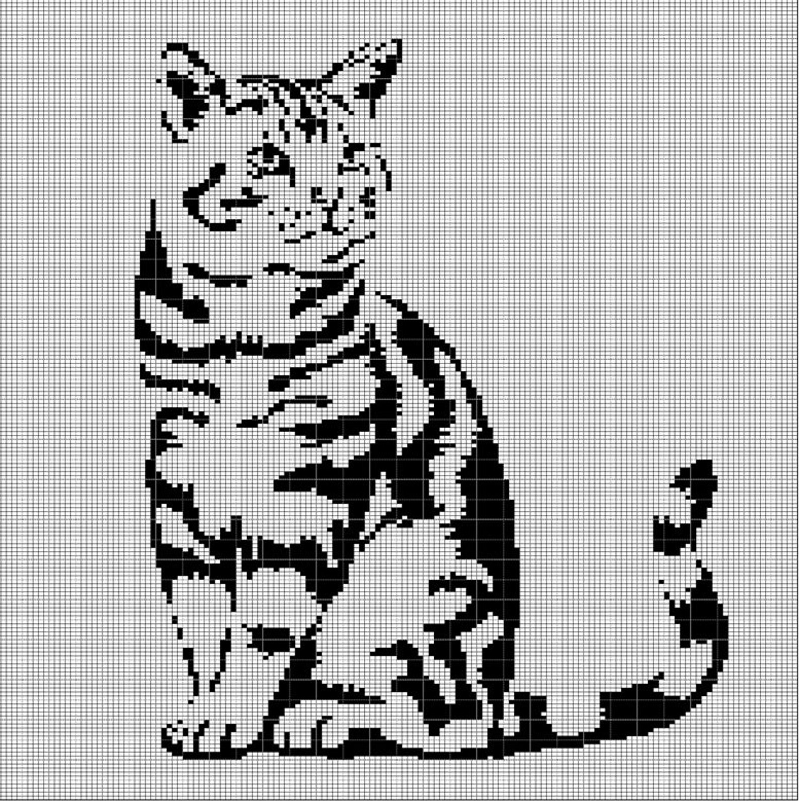 Cat 11 Crochet Afghan Pattern Graph - Etsy