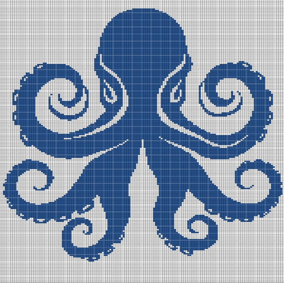 Octopus 5 Crochet Afghan Pattern Graph - Etsy