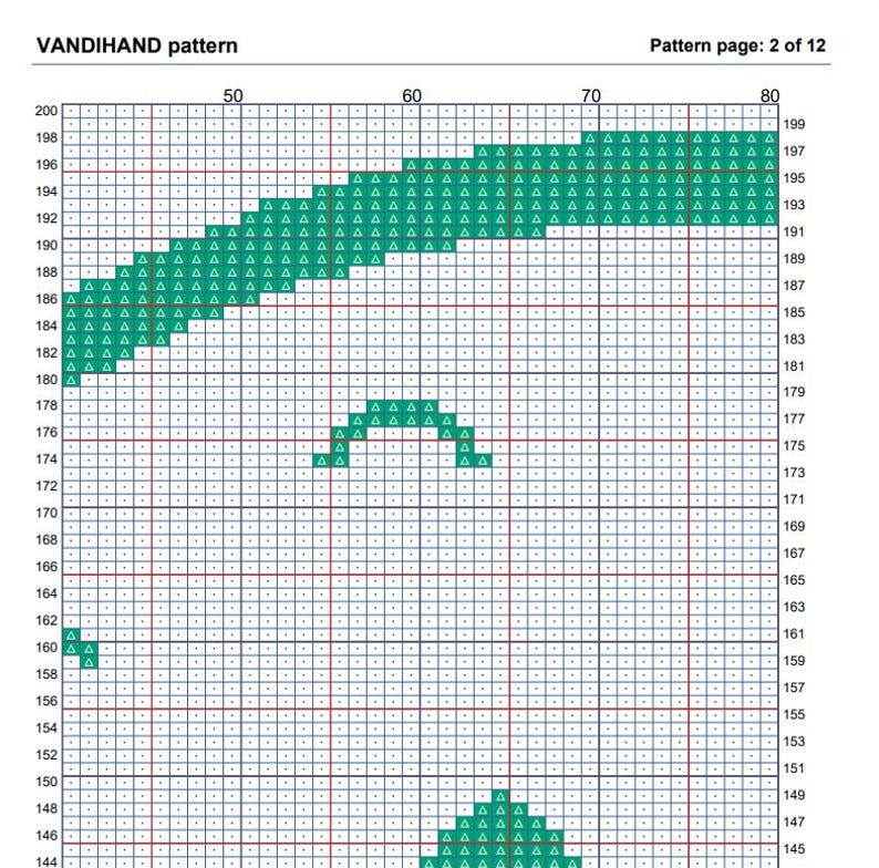 Farm 3 Crochet Afghan Pattern Graph - Etsy