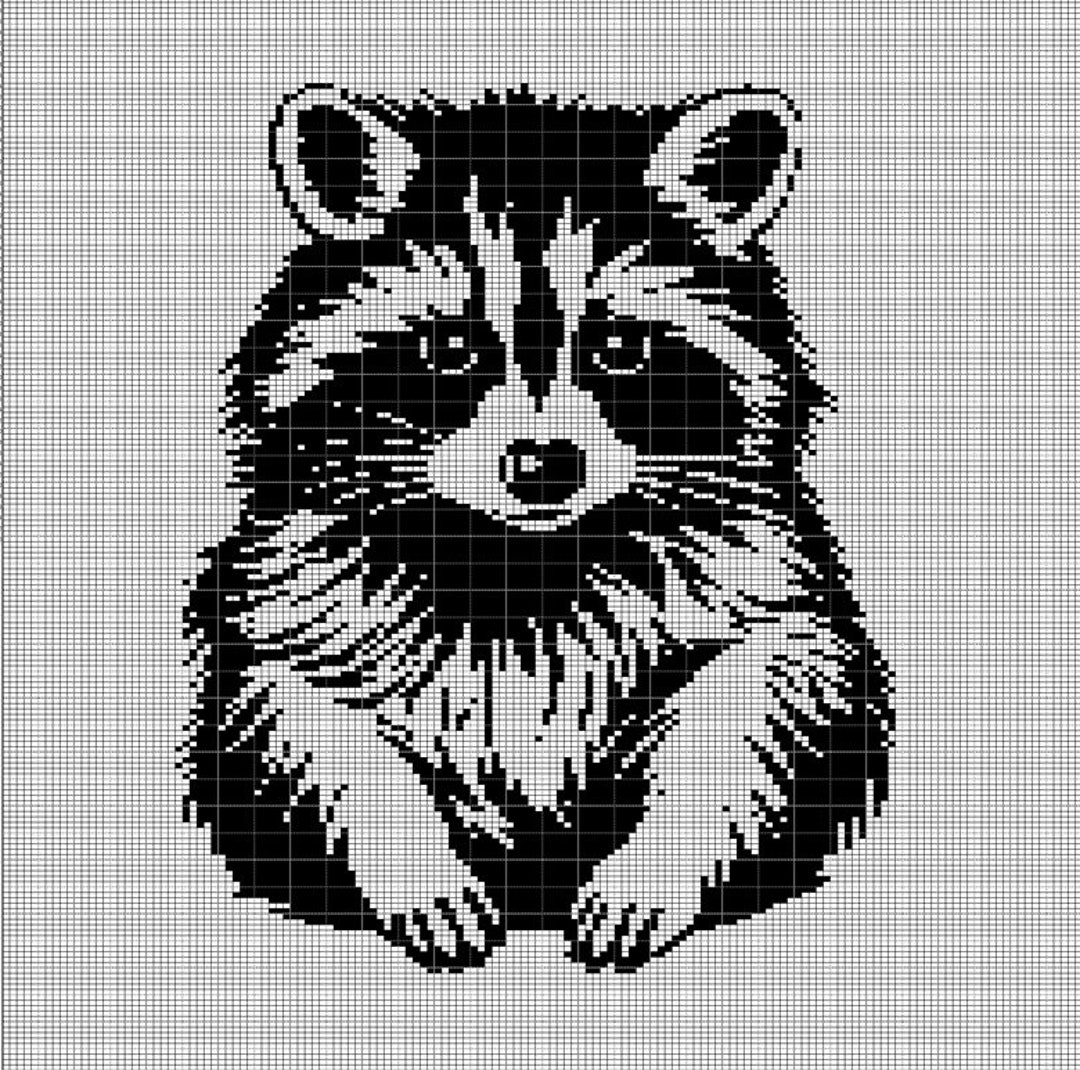 Raccoon 4 Crochet Afghan Pattern Graph - Etsy
