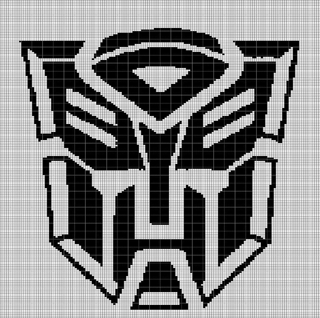 Transformers Symbol 2 Crochet Afghan Pattern Graph - Etsy