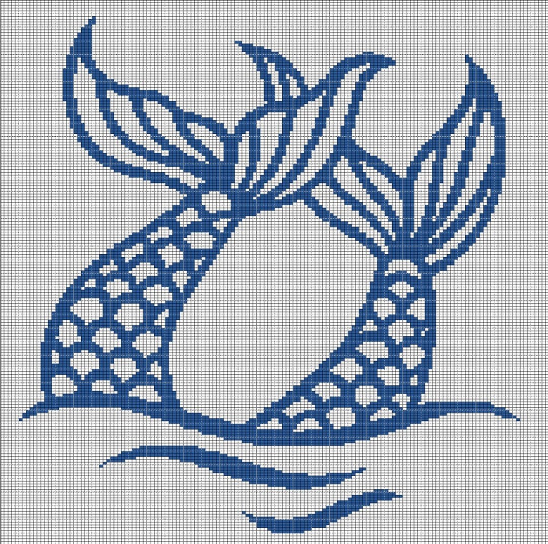 Mermaids Crochet Afghan Pattern Graph - Etsy