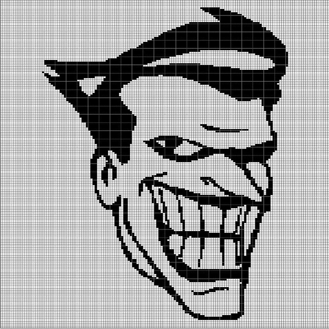 Joker Face 2 Crochet Afghan Pattern Graph - Etsy