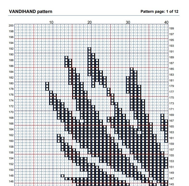 Raven 7 Crochet Afghan Pattern Graph - Etsy