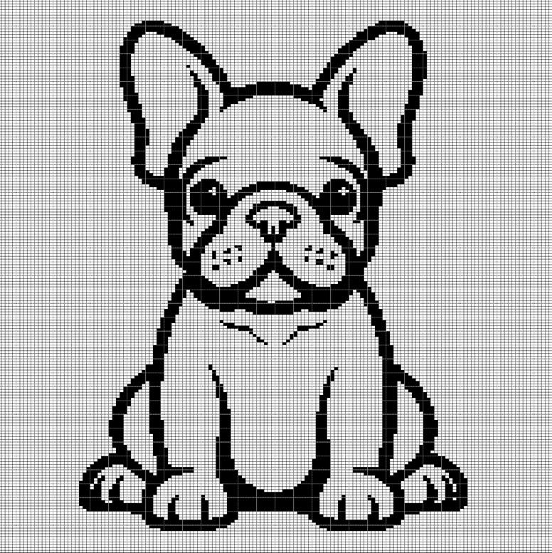 Baby French Bulldog Crochet Afghan Pattern Graph - Etsy