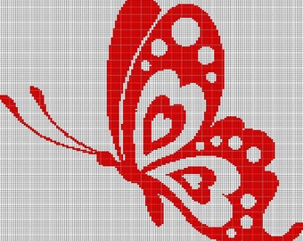 Butterfly Crochet Afghan Pattern Graph - Etsy