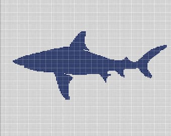 CROCHET! Shark 2 Crochet Afghan Pattern Graph - Etsy