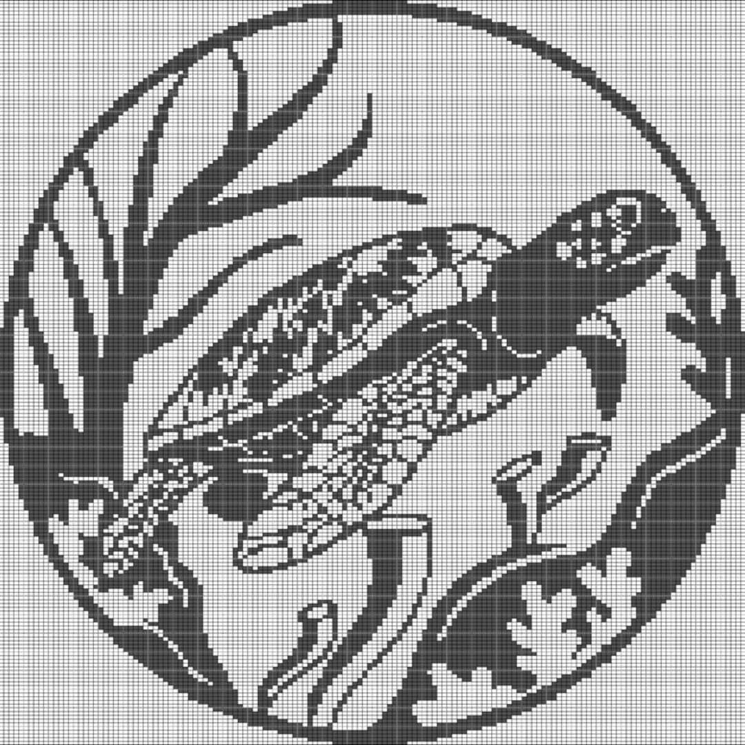 Turtle in the Sea Crochet Afghan Pattern Graph - Etsy