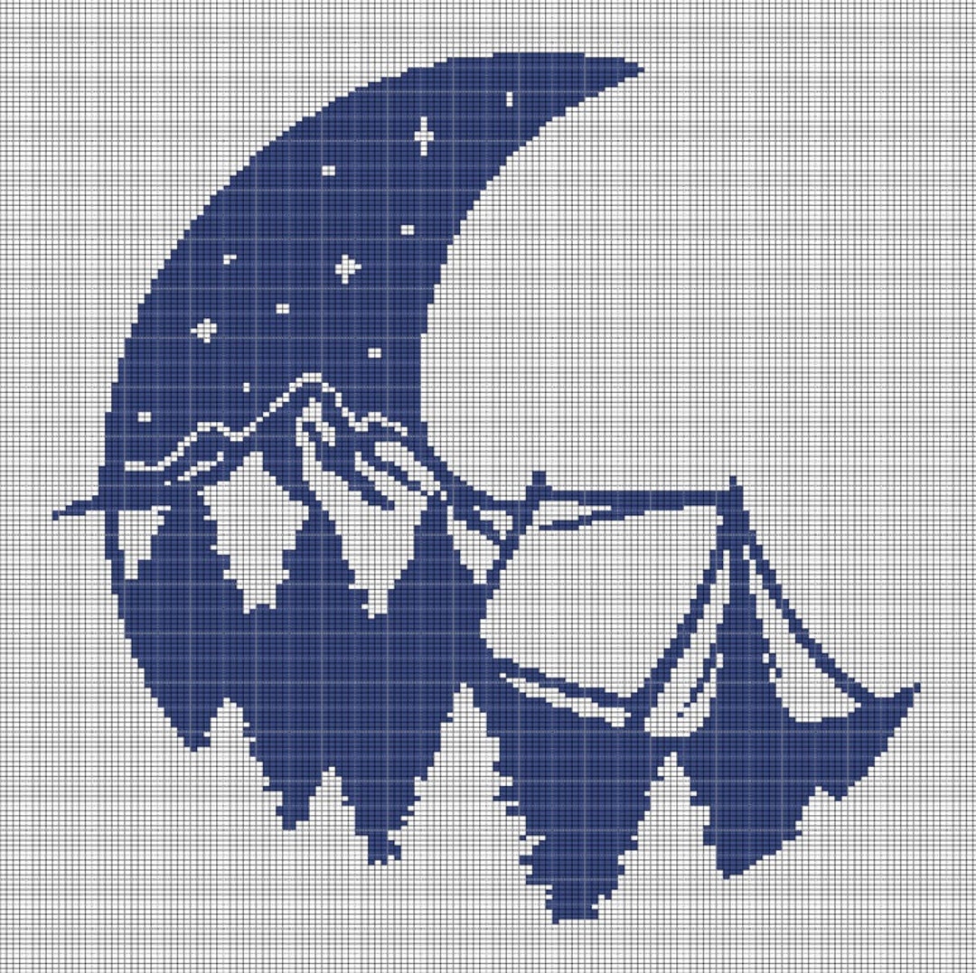 Camping in Night Crochet Afghan Pattern Graph - Etsy