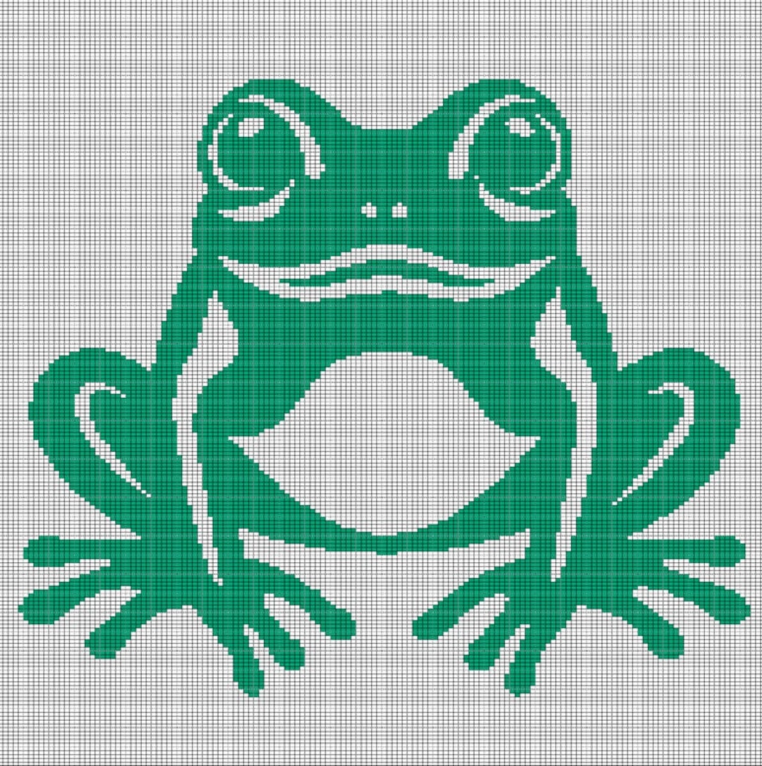 Frog 4 Crochet Afghan Pattern Graph - Etsy
