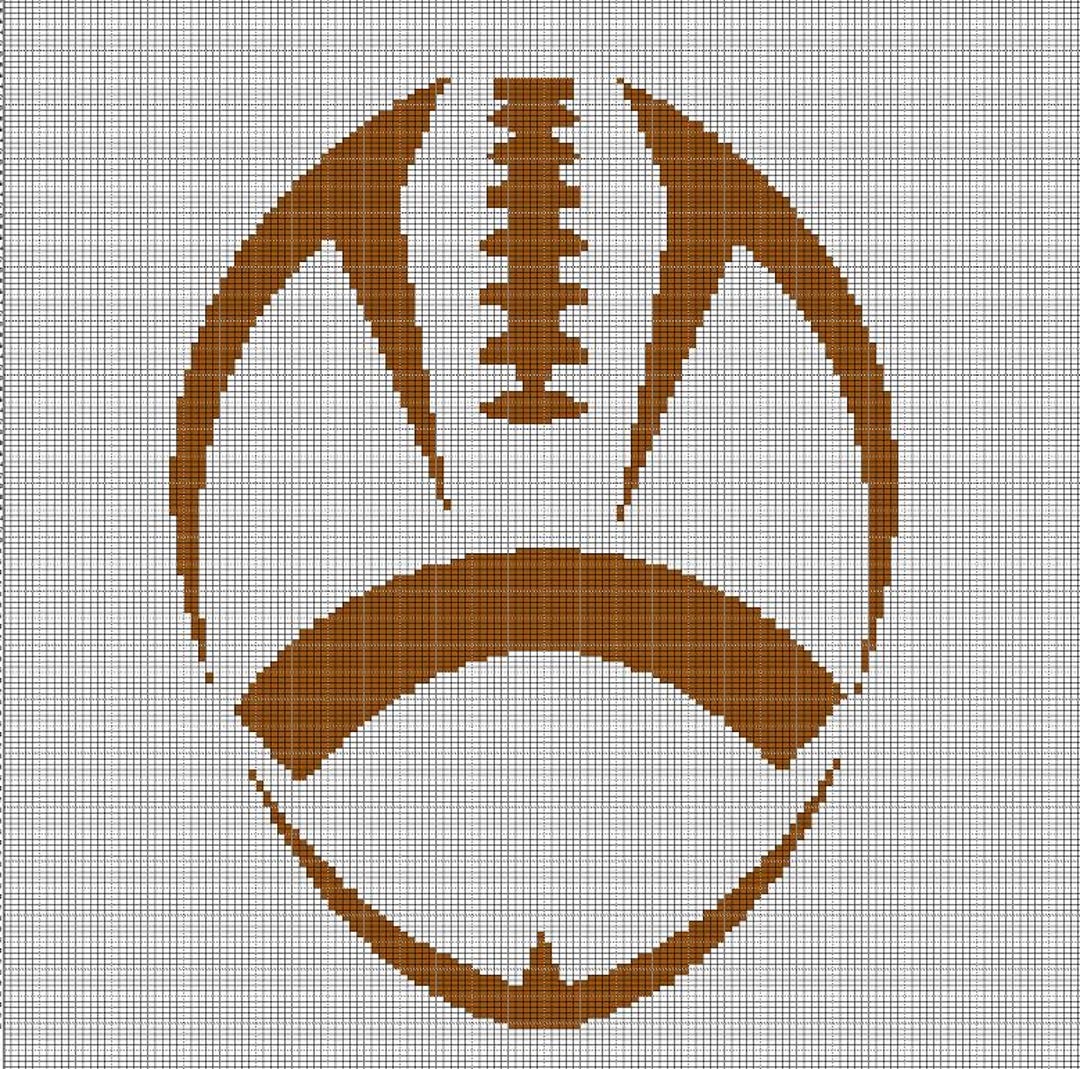 Football Ball 2 Crochet Afghan Pattern Graph - Etsy