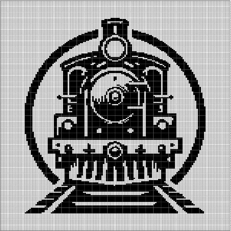 Train 7 Crochet Afghan Pattern Graph - Etsy