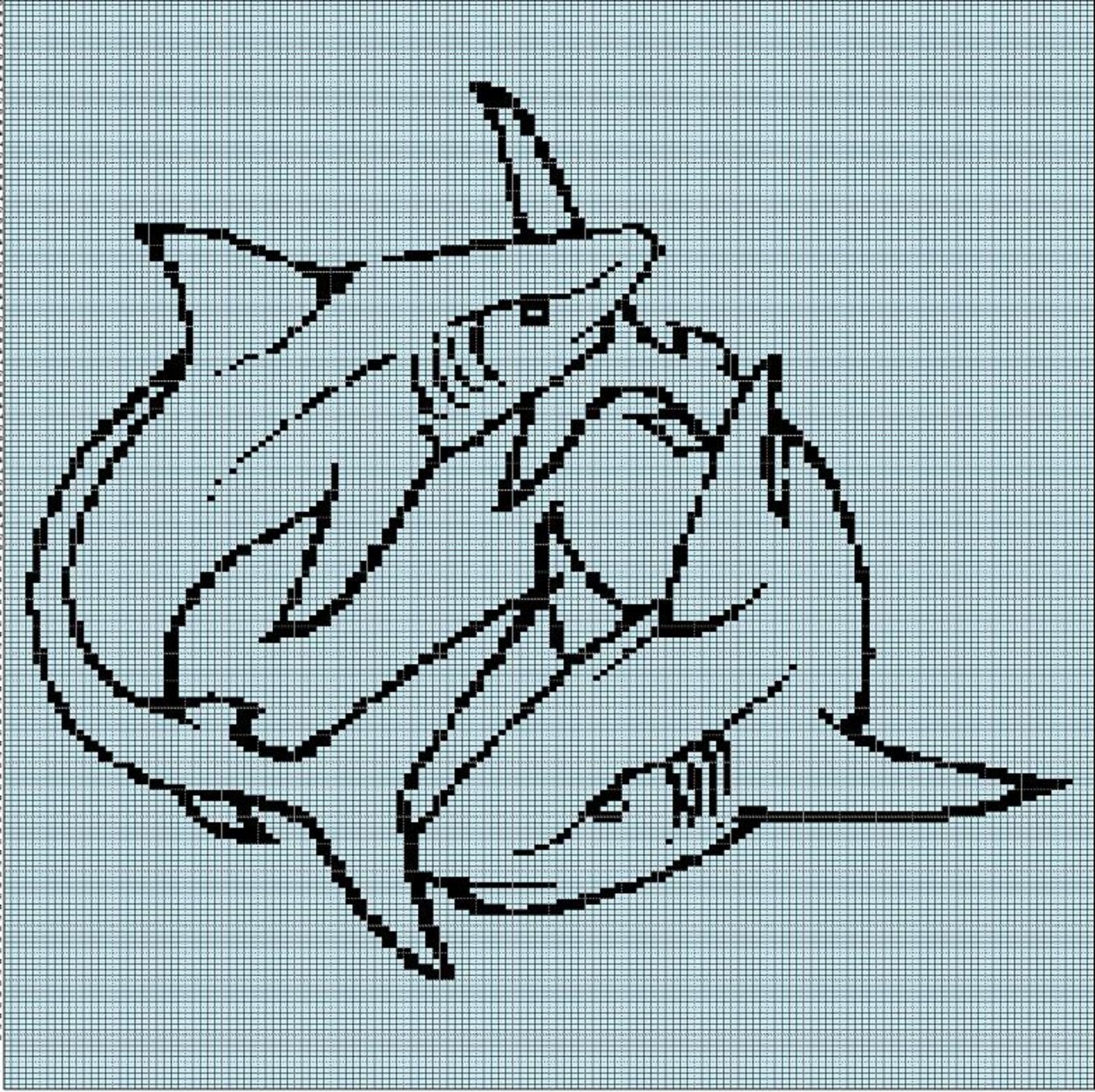 Sharks Crochet Afghan Pattern Graph - Etsy