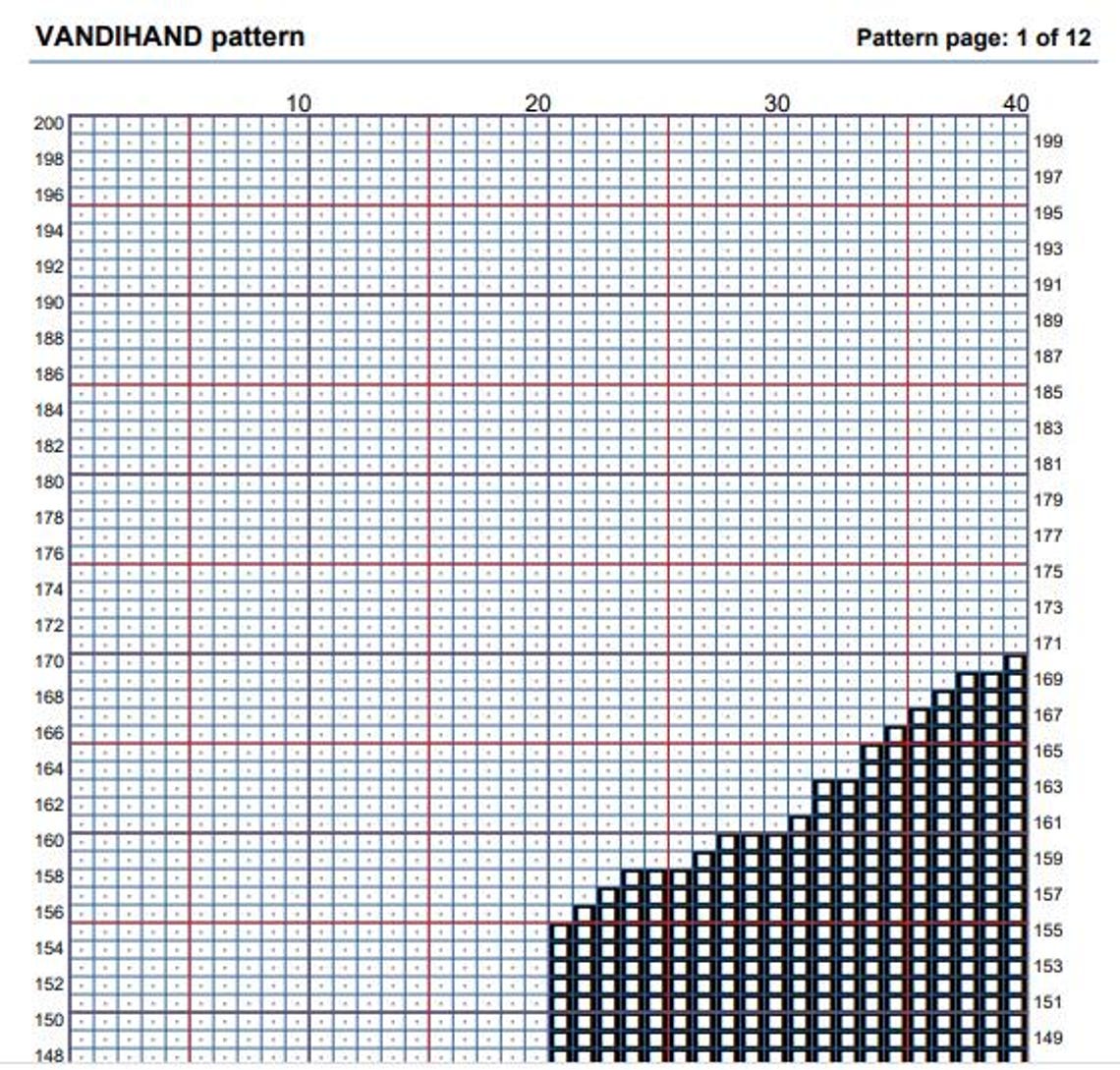 Bulldog Crochet Afghan Pattern Graph - Etsy