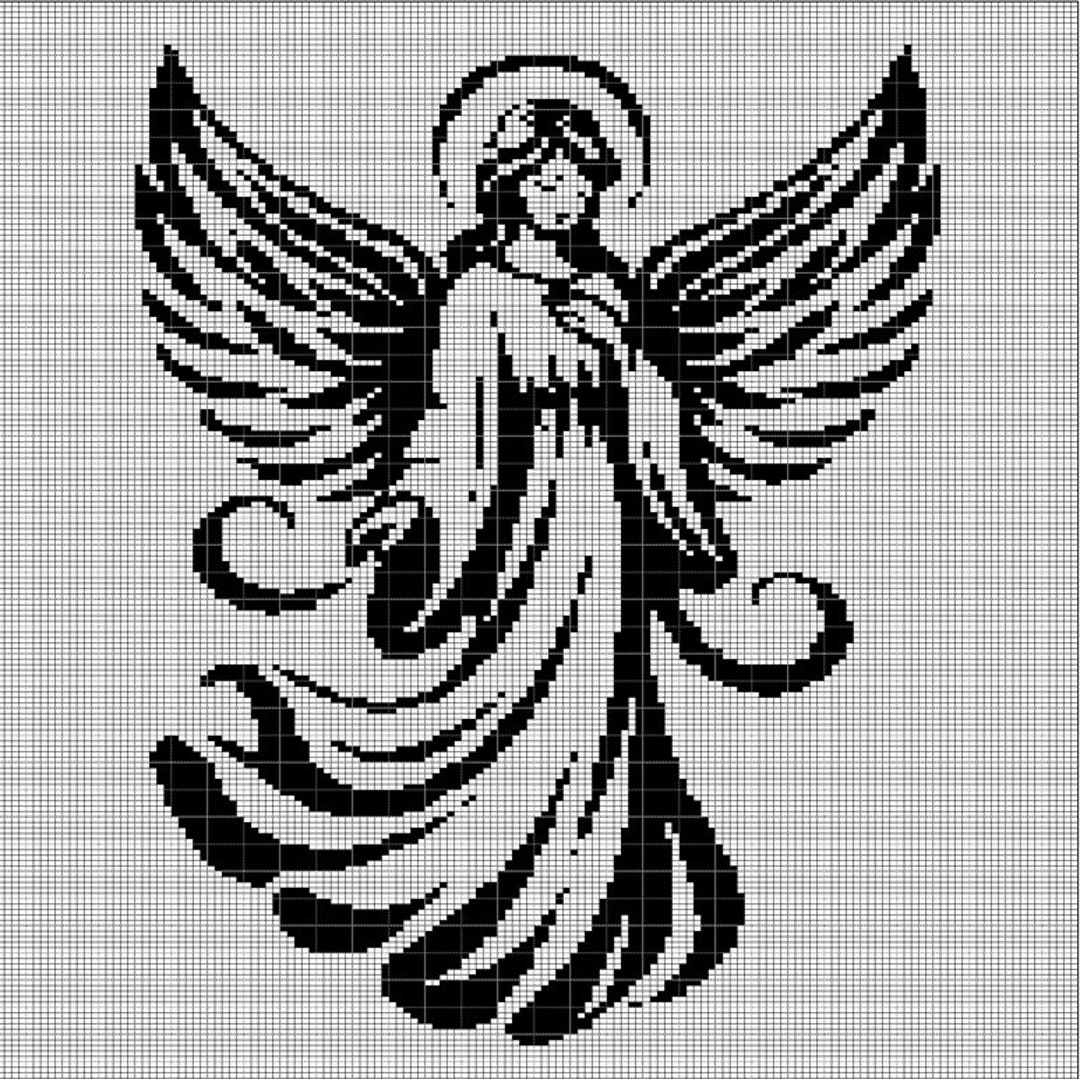 Angel 5 Crochet Afghan Pattern Graph - Etsy